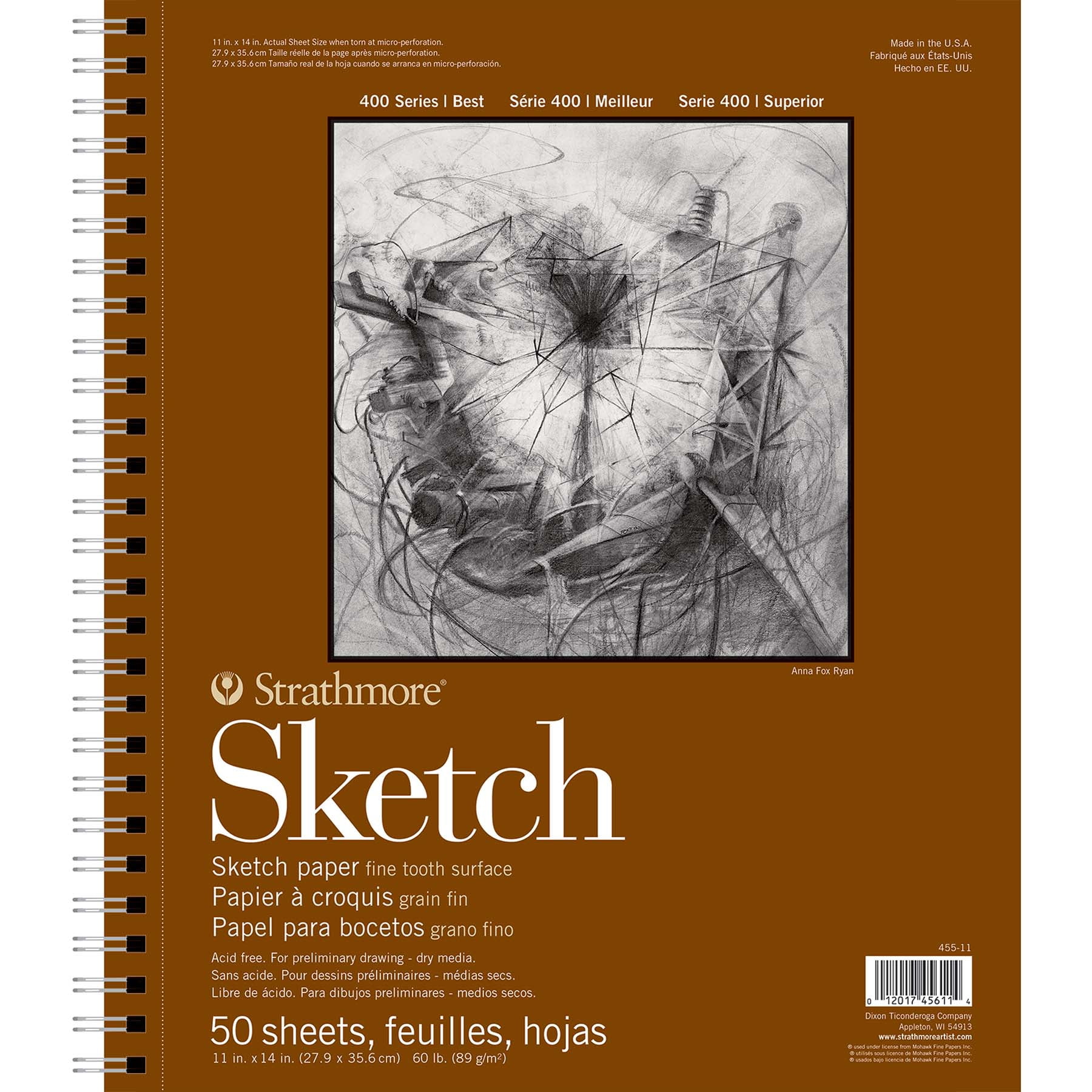 Strathmore Sketch Paper Pad, 400 Series, 11" x 14", 50 Sheets - Walmart.com