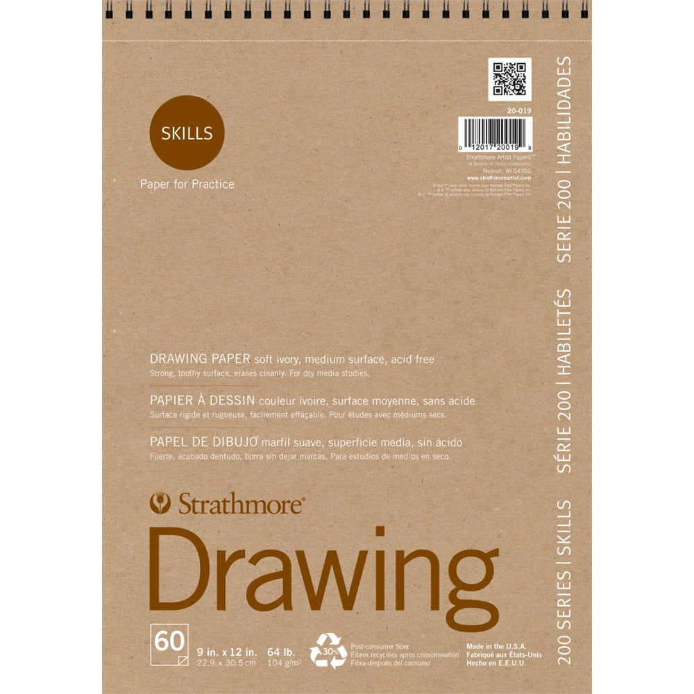 Strathmore - Skills Drawing Paper Pad - 200 Series - 9" x 12" - 60 Shts ...