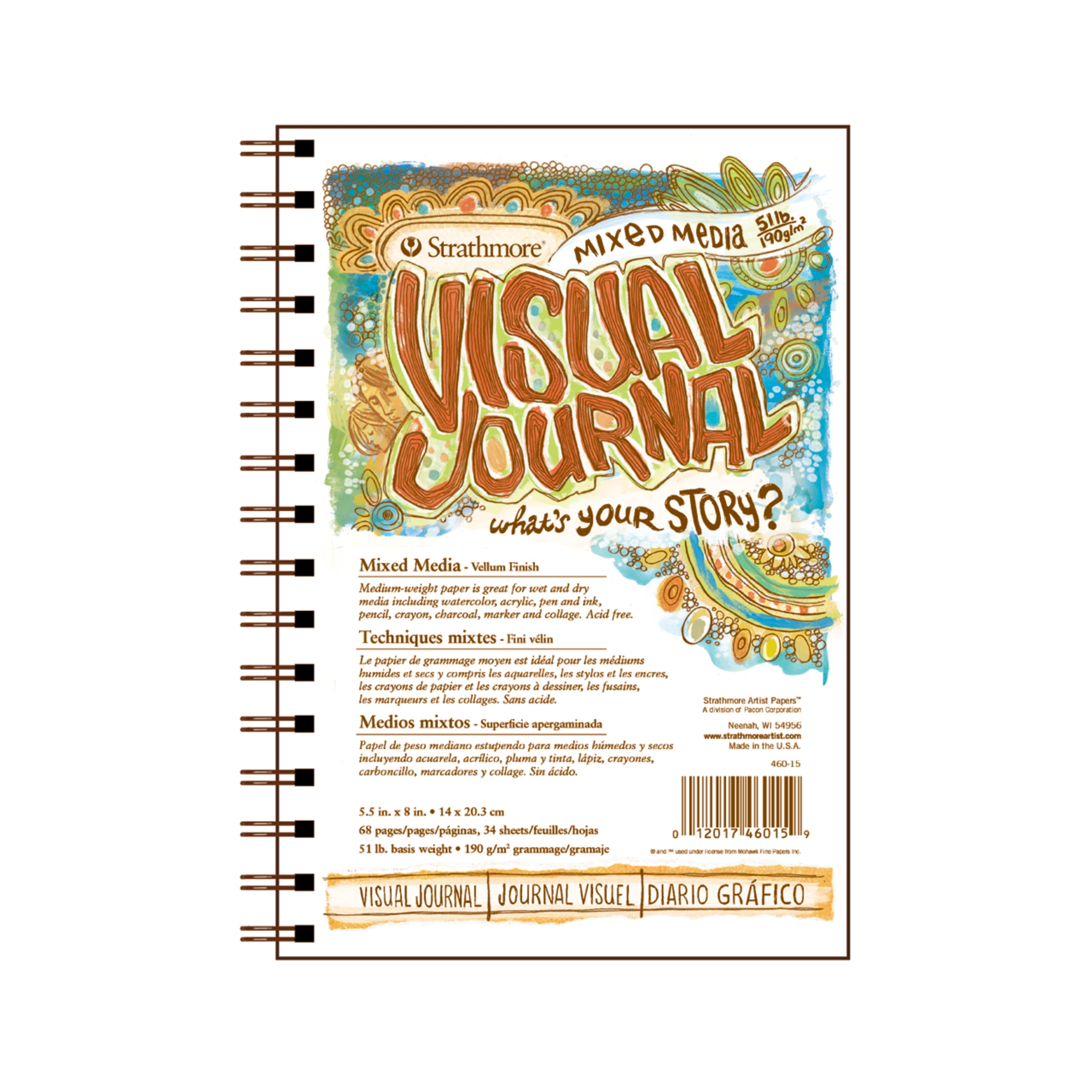 Strathmore Visual Journal, Mixed-Media, 5.5in x 8in - Walmart.com