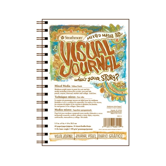 Strathmore Visual Journal, Mixed-Media, 5.5in x 8in - Walmart.com