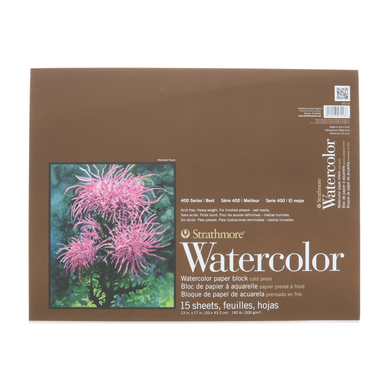 Strathmore Watercolor Paper Block, 400 Series, 13in x 17in - Walmart.com