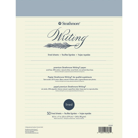 Strathmore Writing Paper, 8.5in x 11in, Lined, 50/Sheet - Walmart.com