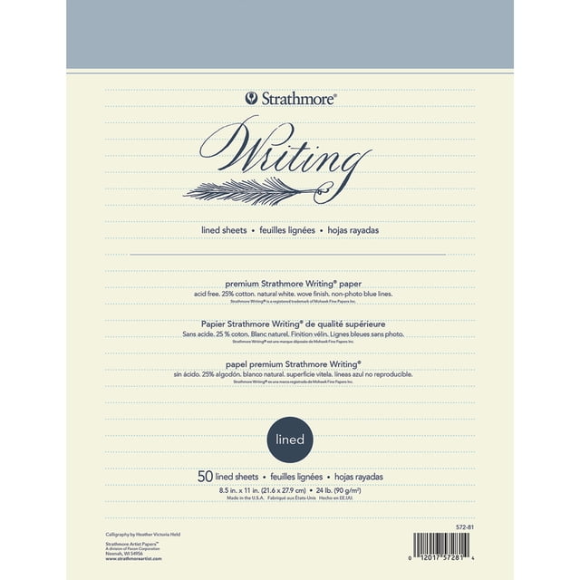 Strathmore Writing Paper, 8.5in x 11in, Lined, 50/Sheet - Walmart ...