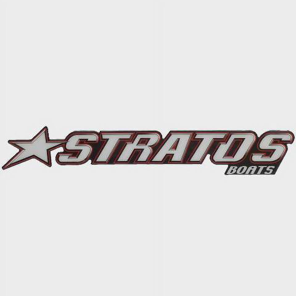 Stratos Boat Raised Emblem Decal 206607 | Red Black White Trailer ...