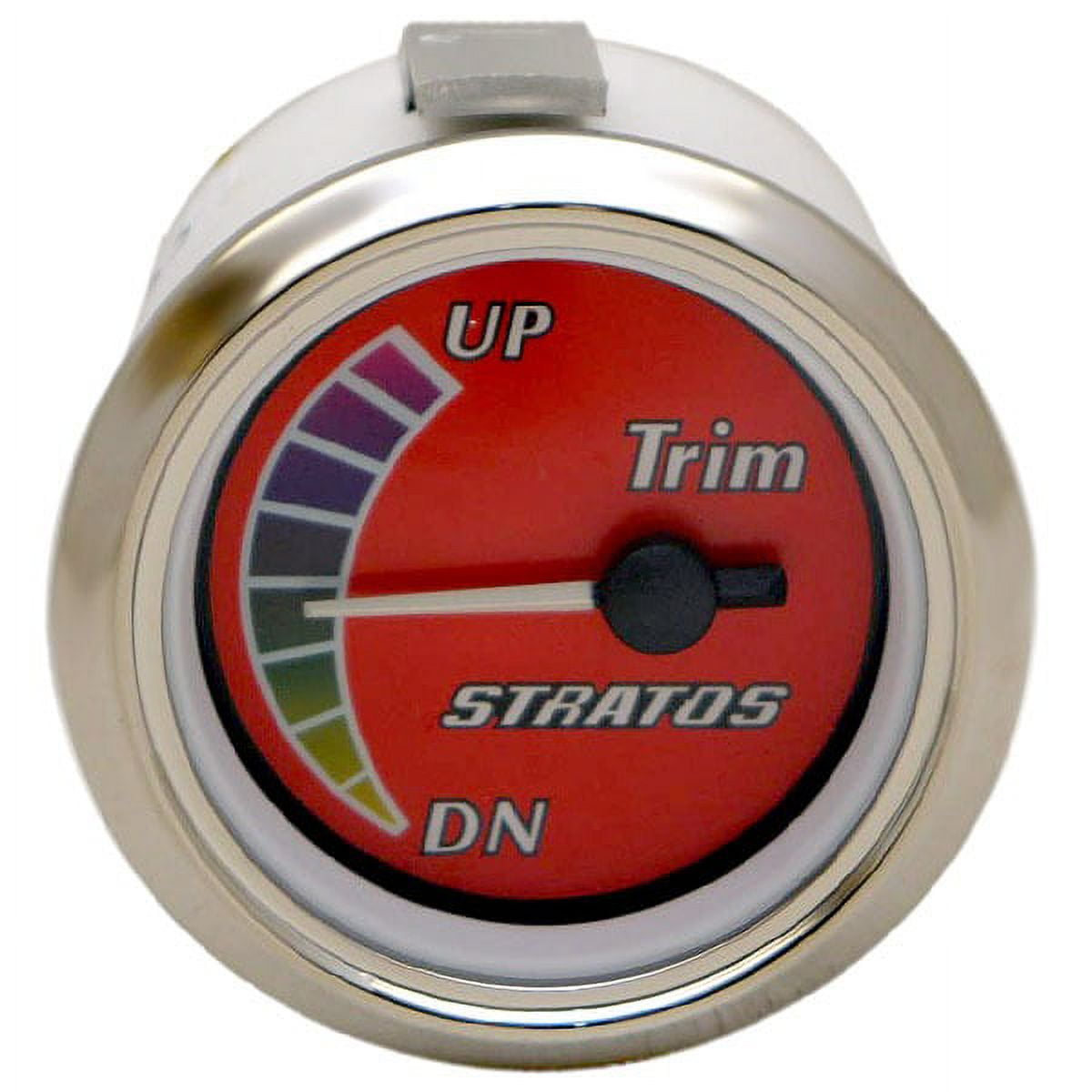 Stratos Boat Trim Gauge 7E357 | Beede 960583 Mercury 2 Inch Silver Red ...