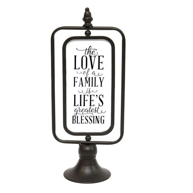 Stratton Home Decor Farmhouse 'The Love of a Family' Metal Table Sign ...
