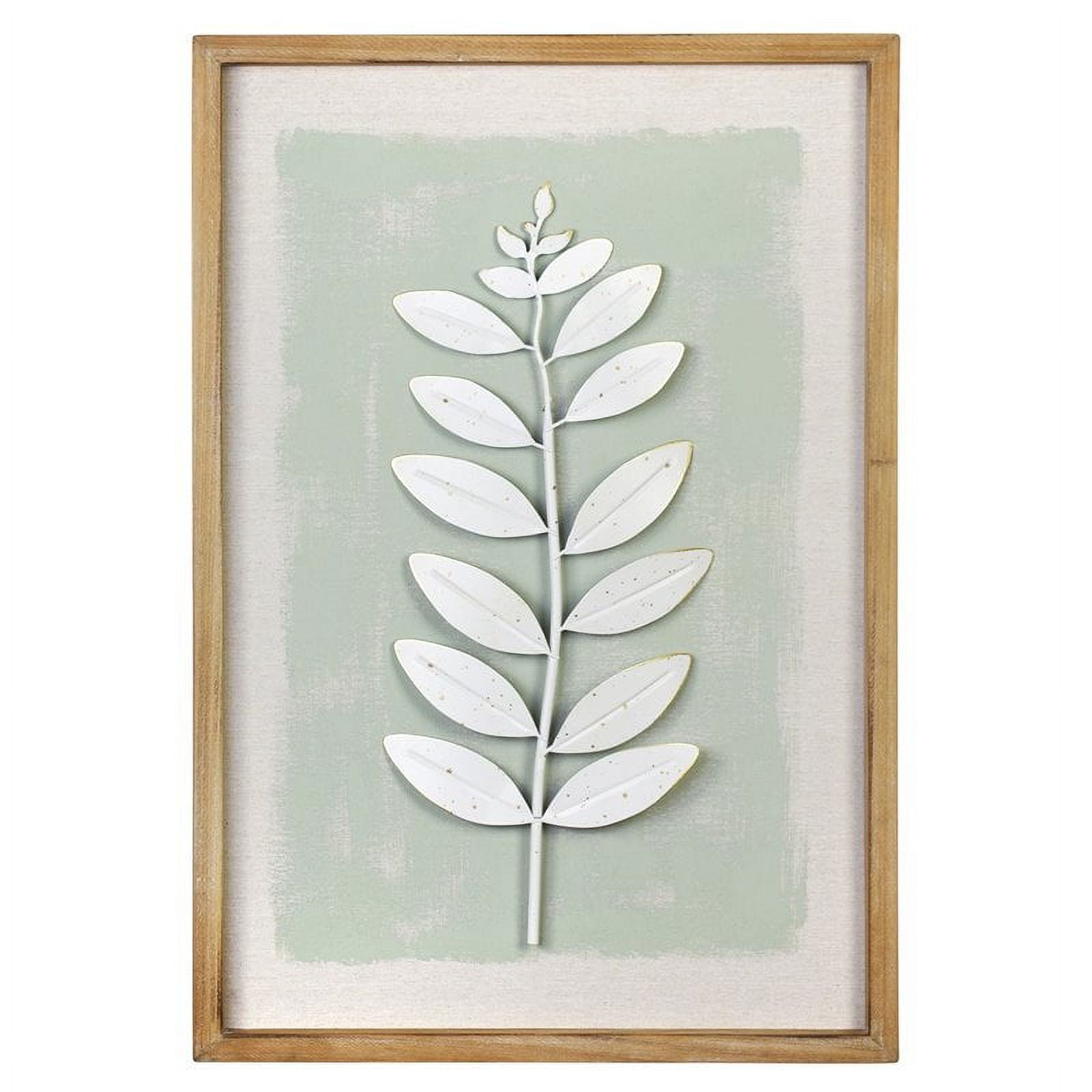 Stratton Home Decor Framed Leaf Wall Art in Mint Green - Walmart.com
