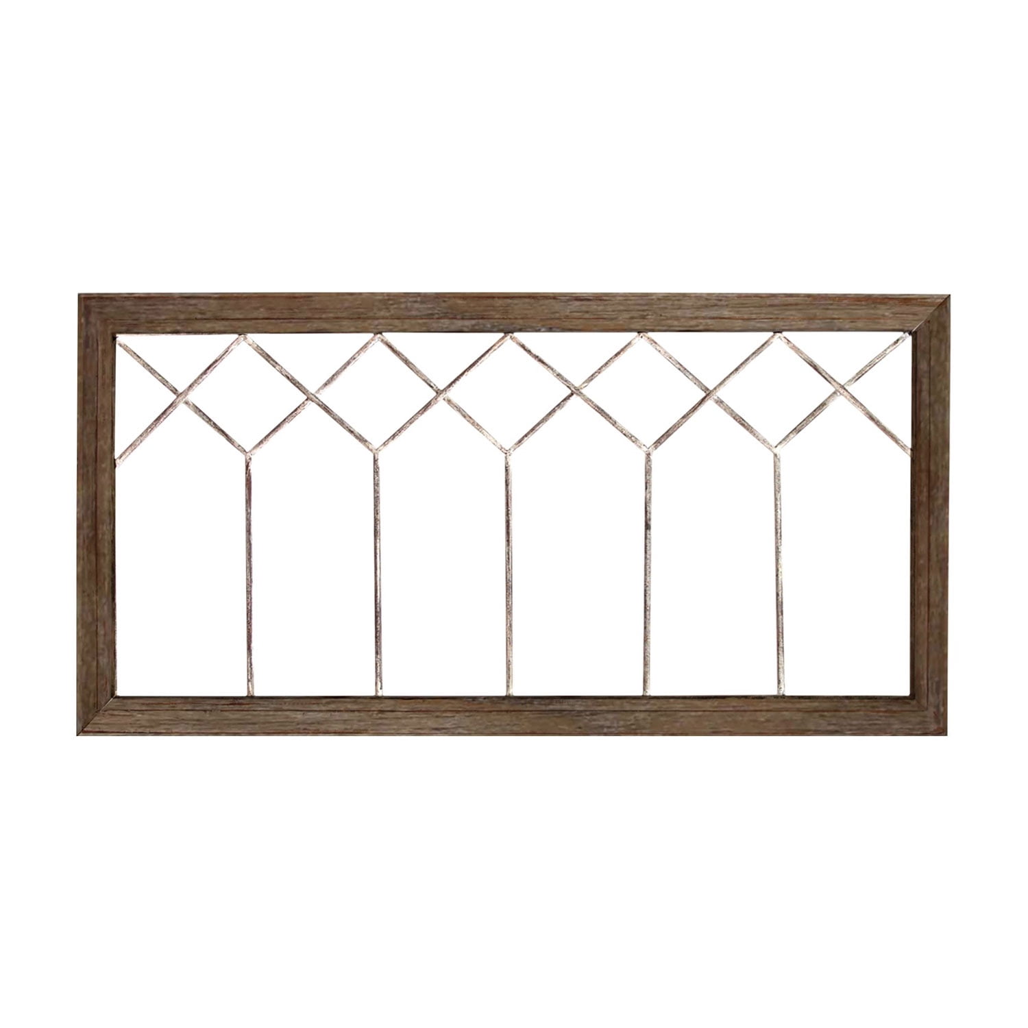 Stratton Home Decor Handcrafted Distressed Horizontal Window Panel Wall ...