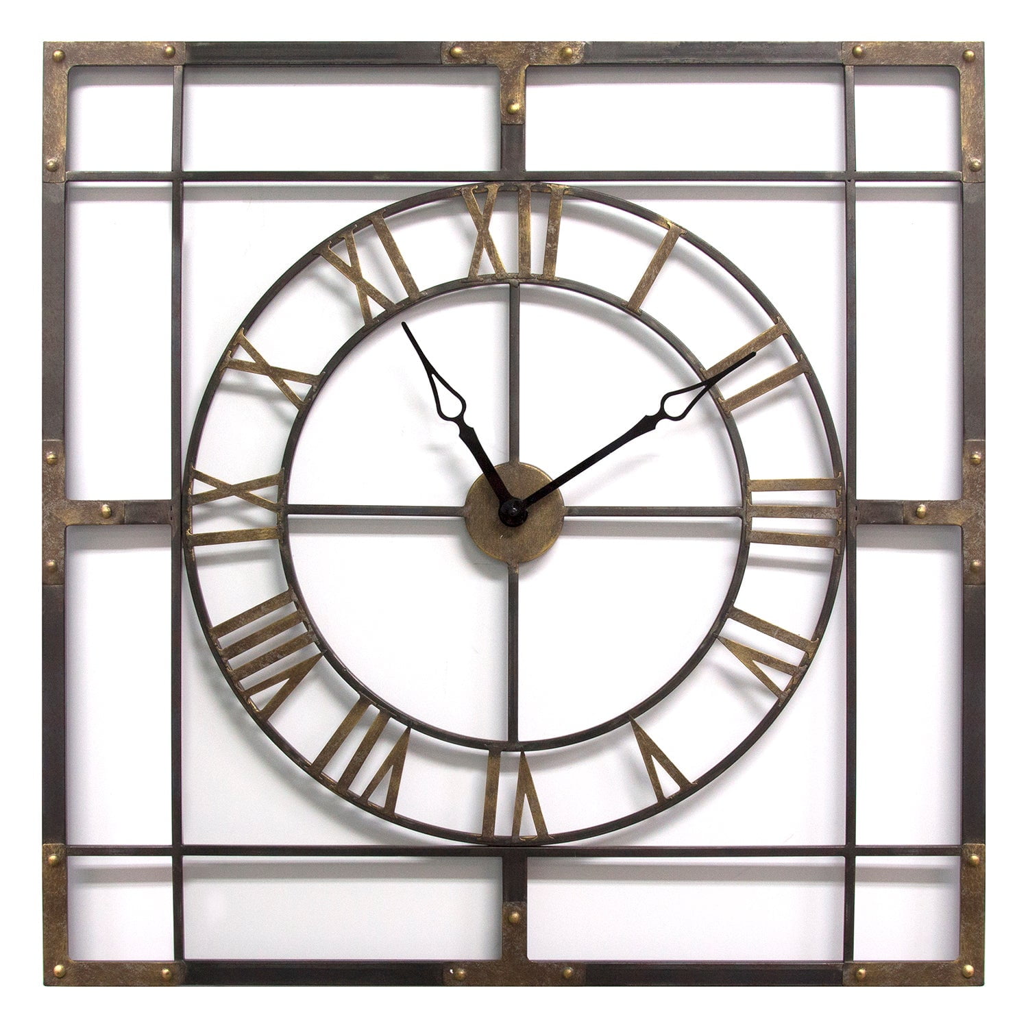 Stratton Home Decor Large Industrial Wall Clock - Walmart.com