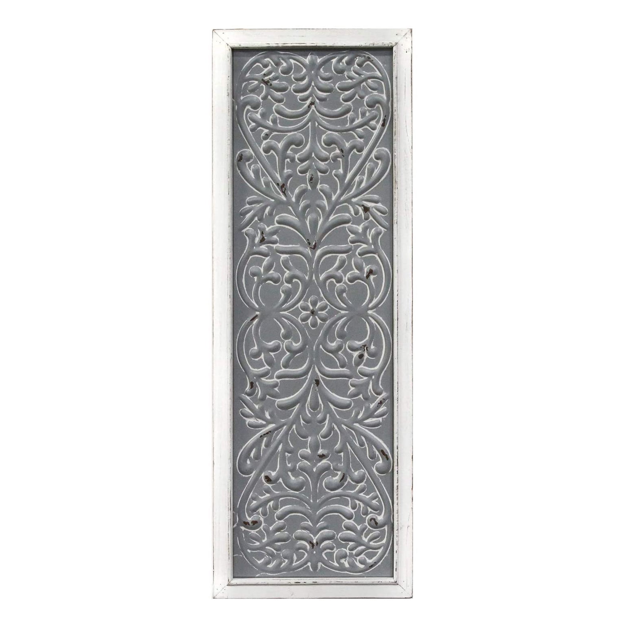 Stratton Home Decor, Wood Art Decoration - Metal Embossed Wall Panel ...