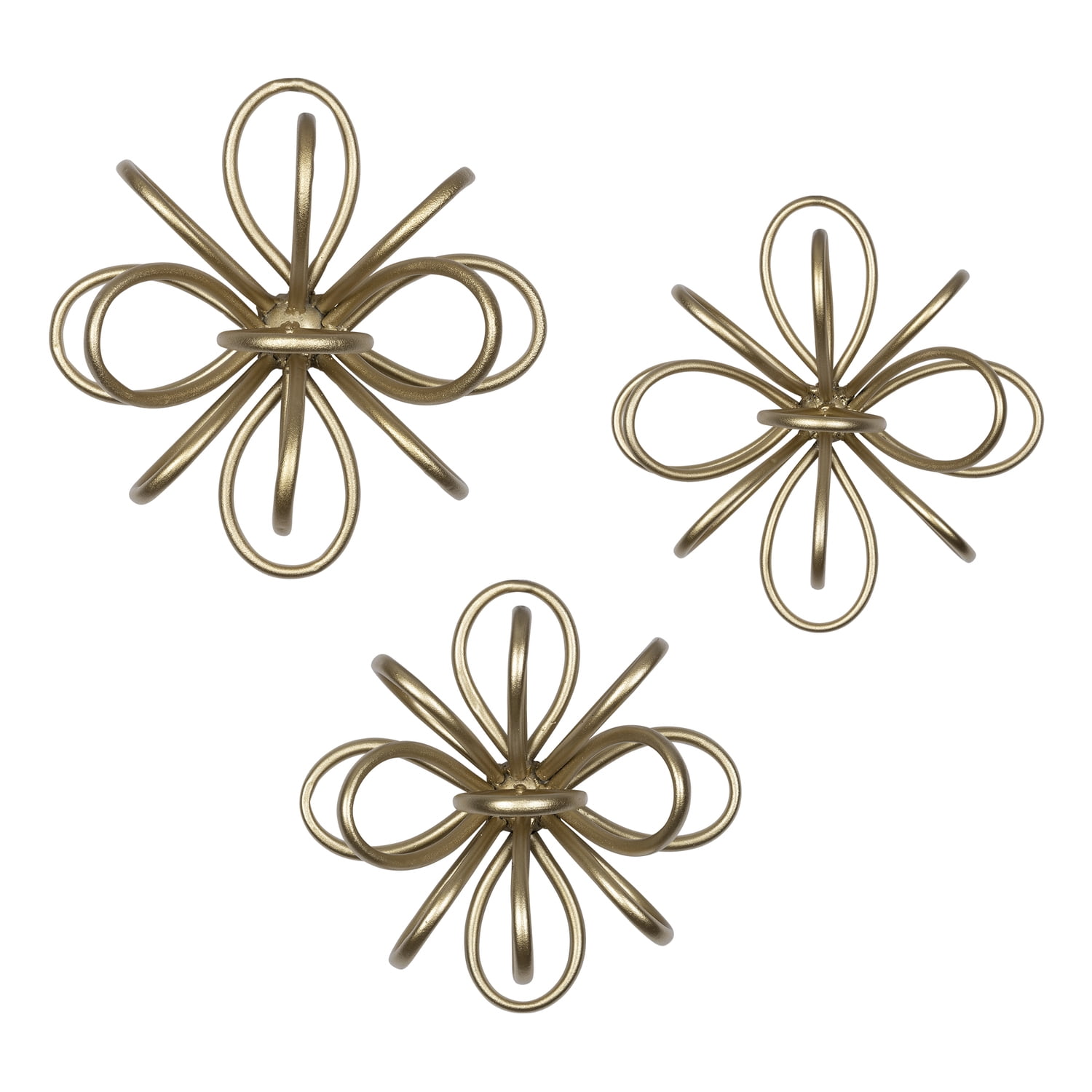 "Stratton Home Decor Modern Gold Metal Burst Wall Decor, Set of 3 ...