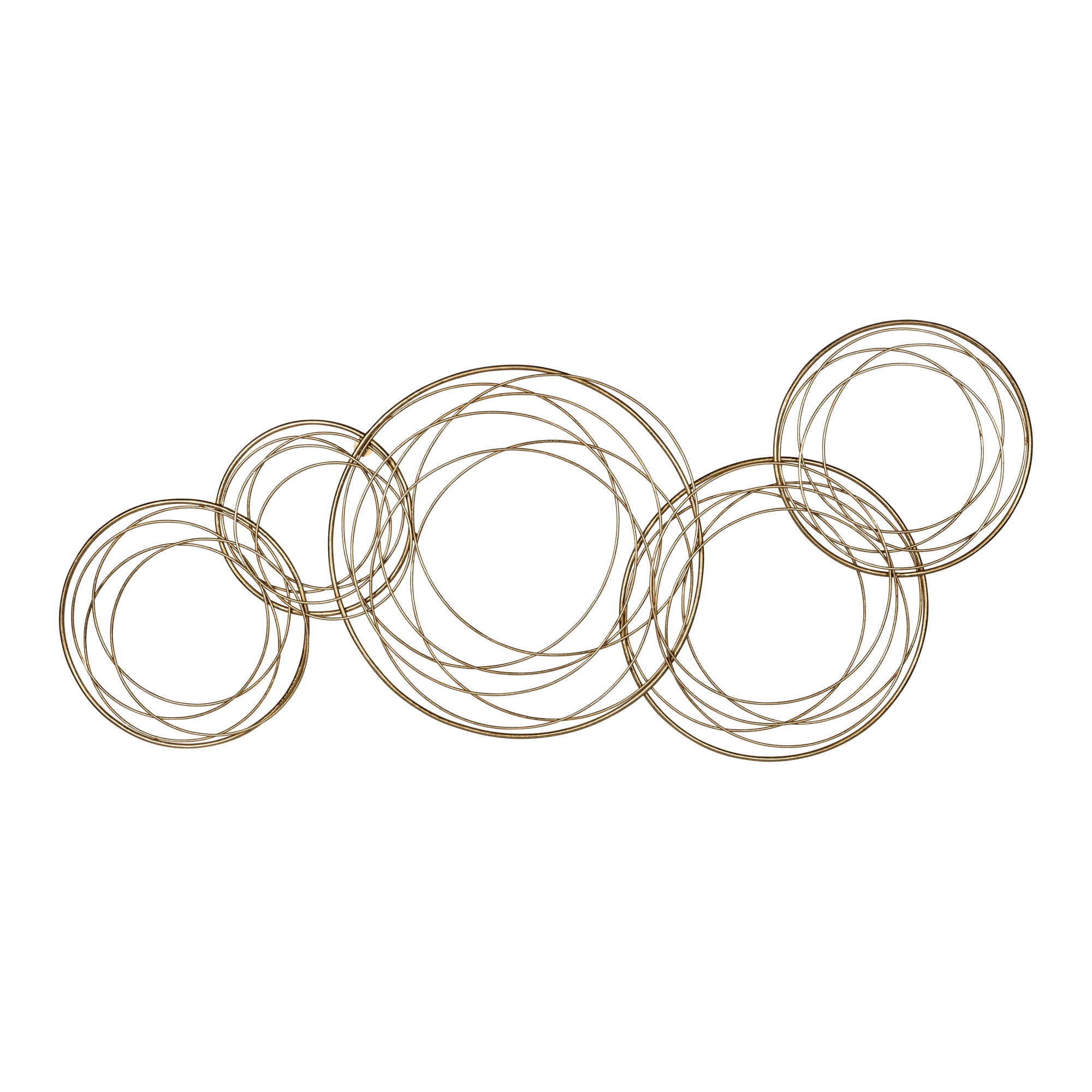 Stratton Home Decor Modern Metal Circle Round Layered Gold Rings ...