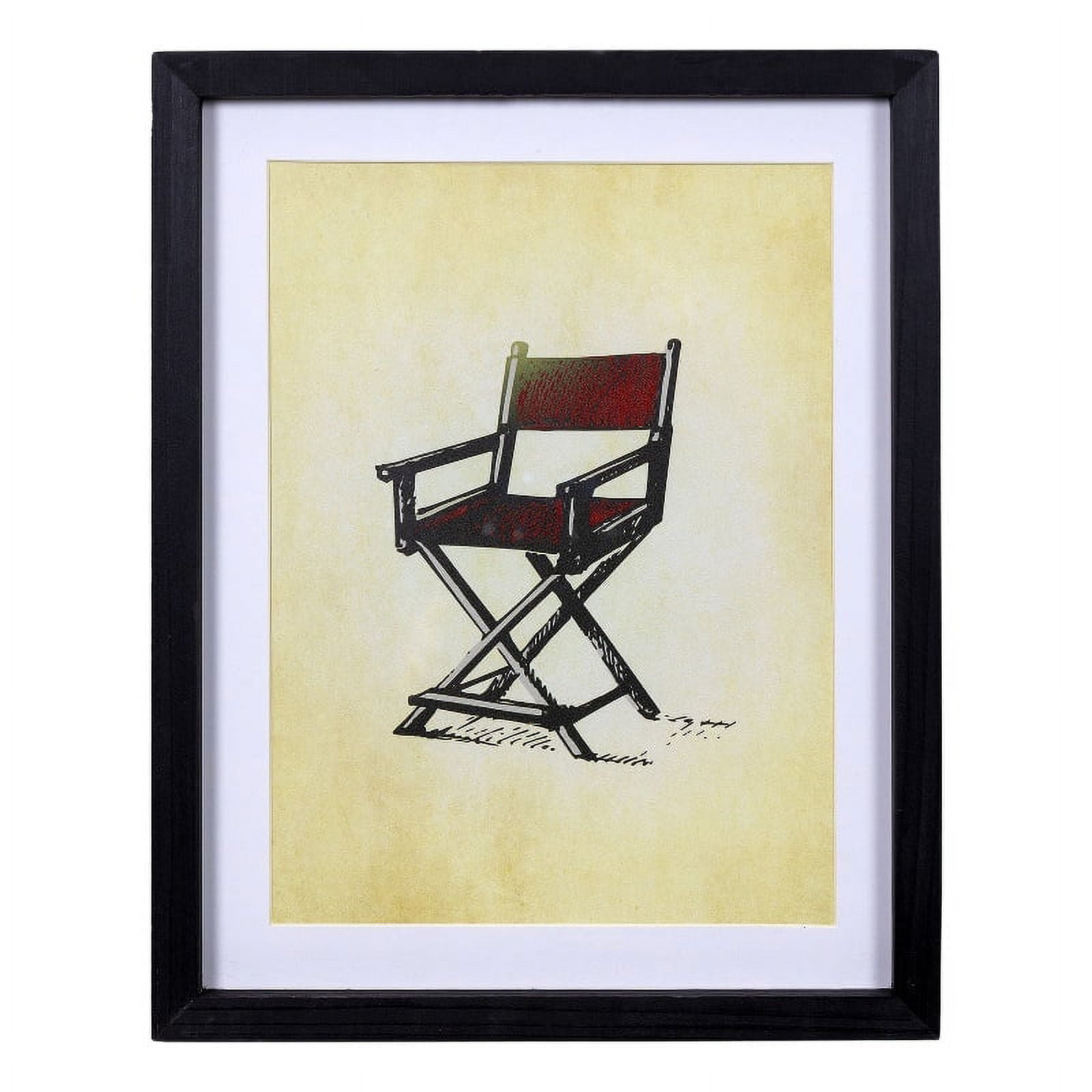Stratton Home Decor Movie Director's Chair Framed Wood Wall Art in ...