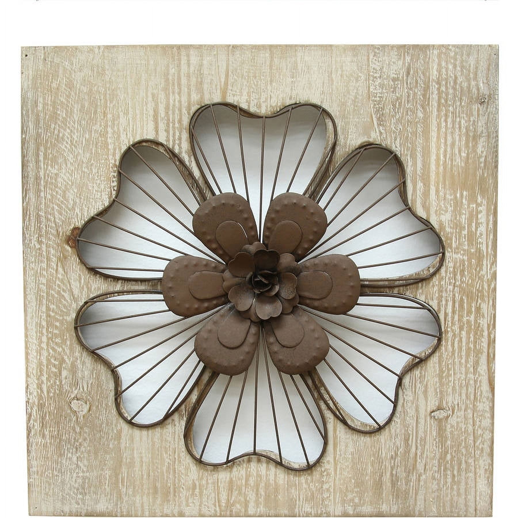 Stratton Home Decor Rustic Flower Wall Decor - Walmart.com