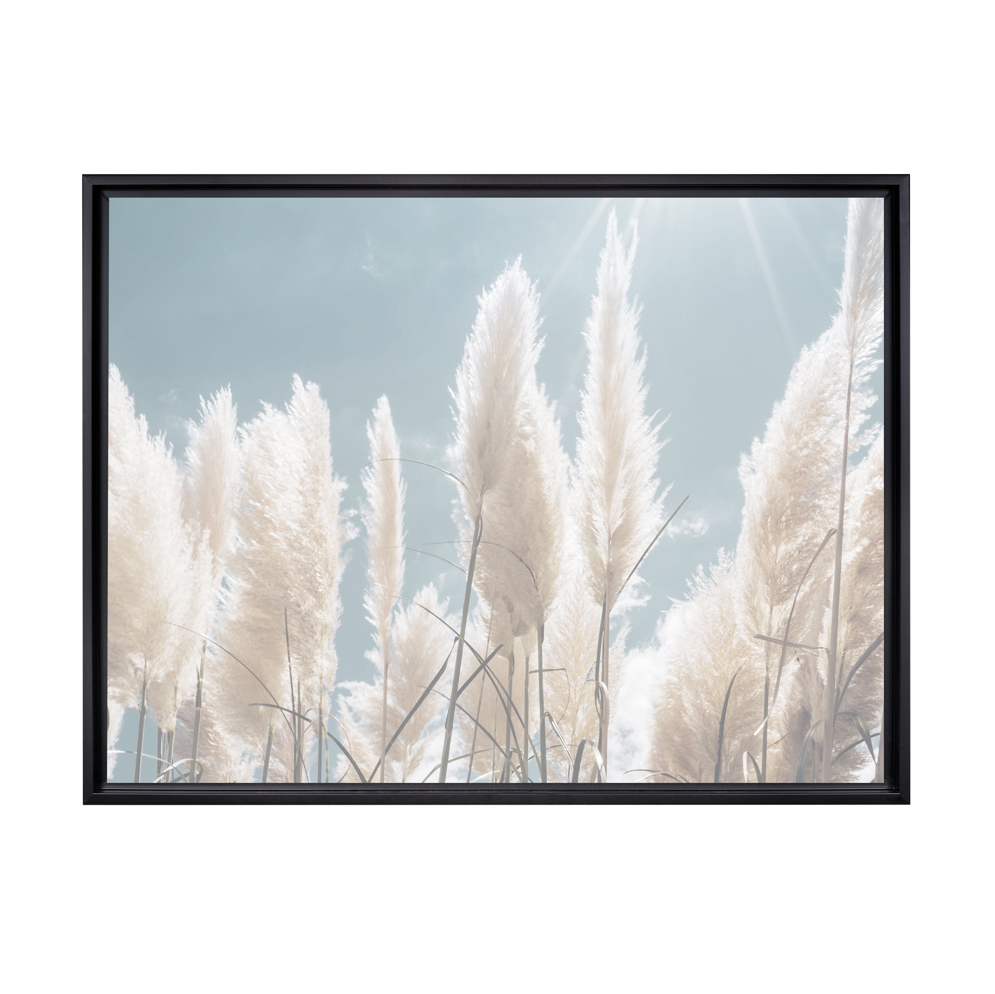 Stratton Home Decor Tall Pampas Grass Framed Canvas Wall Art - Walmart.com