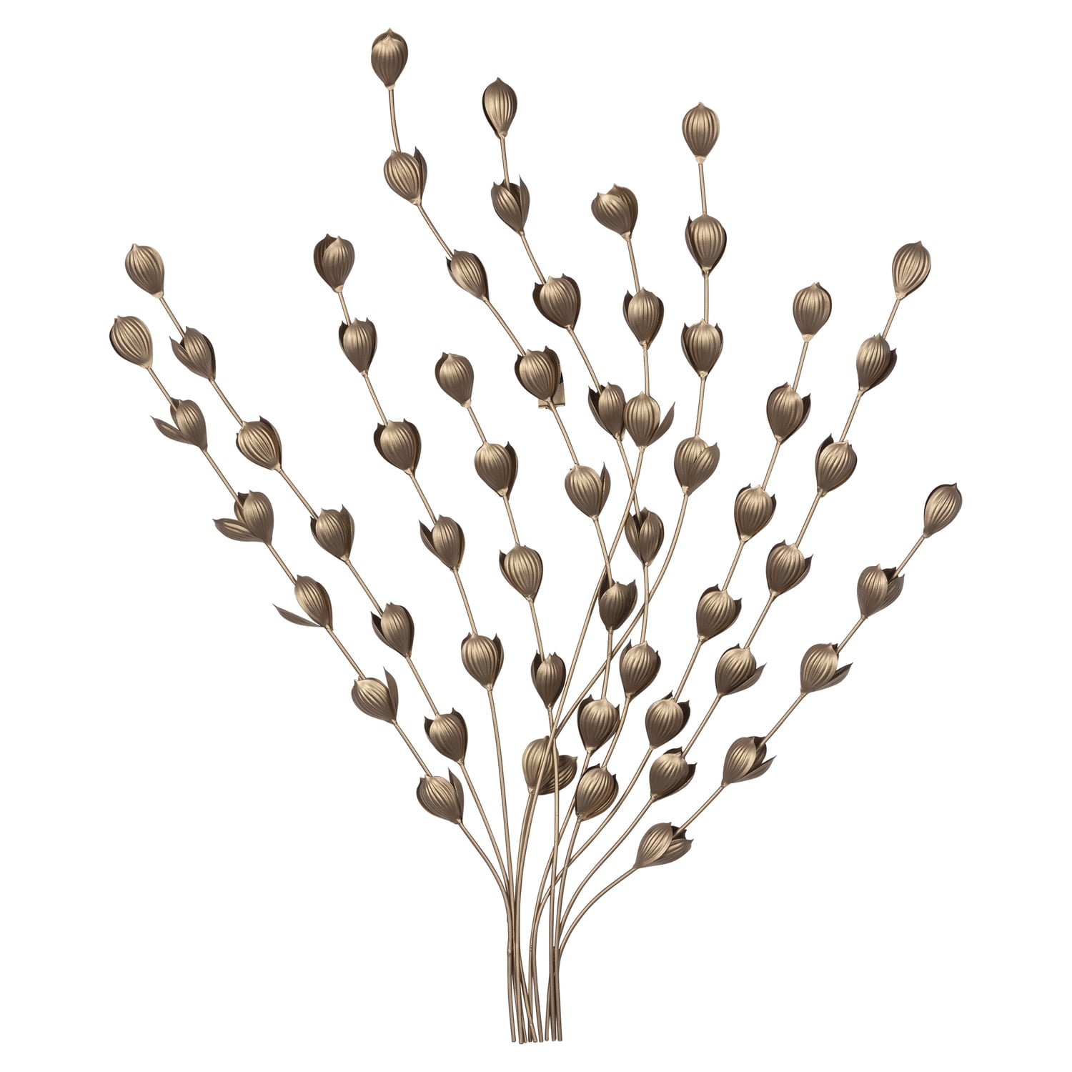 Stratton Home Decor Traditional Bronze Bushel of Flower Stems and Buds ...