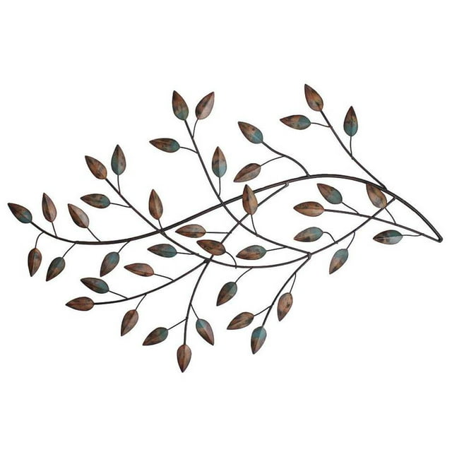 Stratton Home Decor Transitional Multicolor Blowing Leaves Wall Decor ...