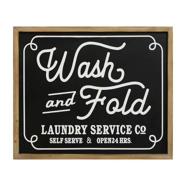 Stratton Home Decor Wash and Fold Laundry Sign Wall Decor - Walmart.com