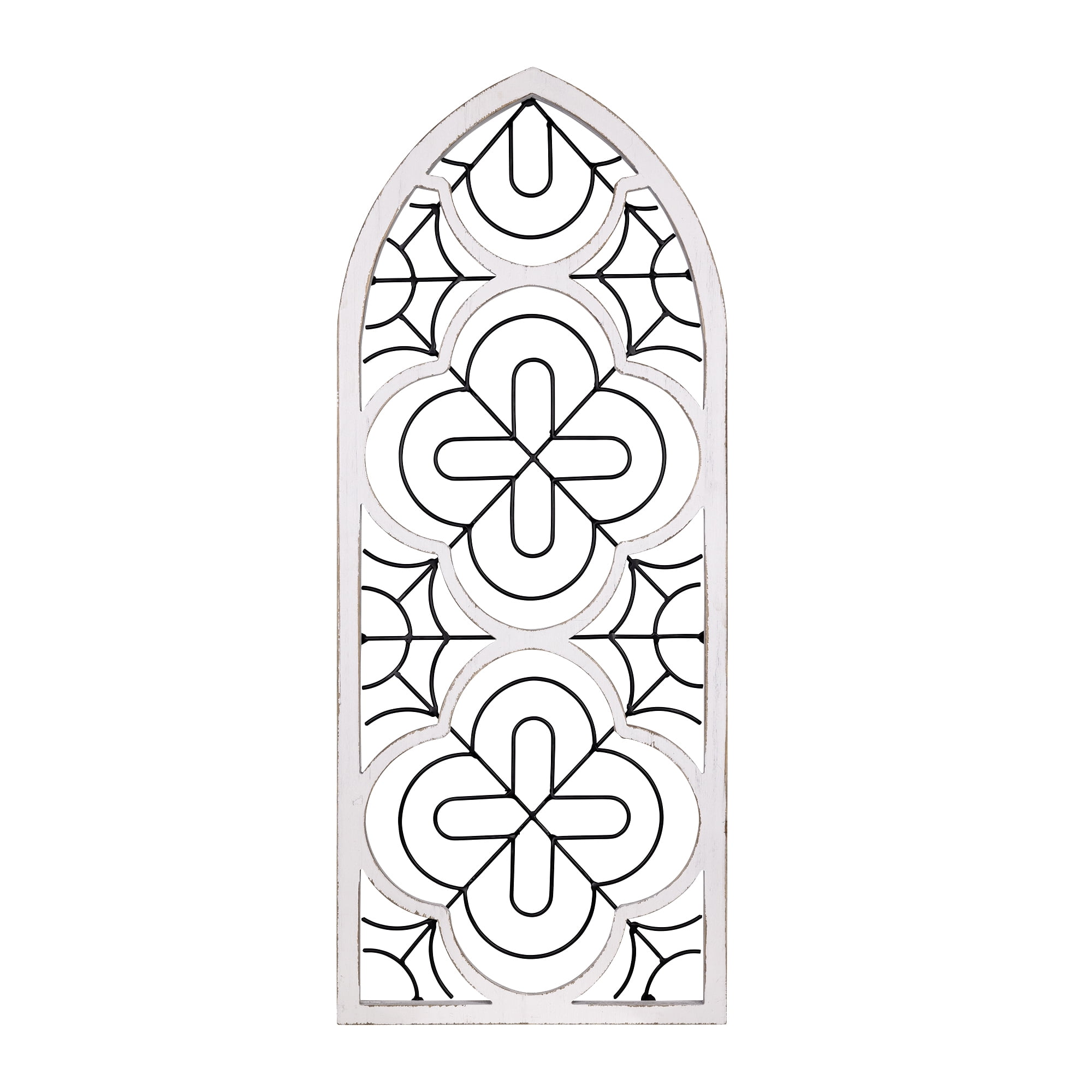 Stratton Home Modern Farmhouse Wood And Metal Window Panel Wall Decor ...