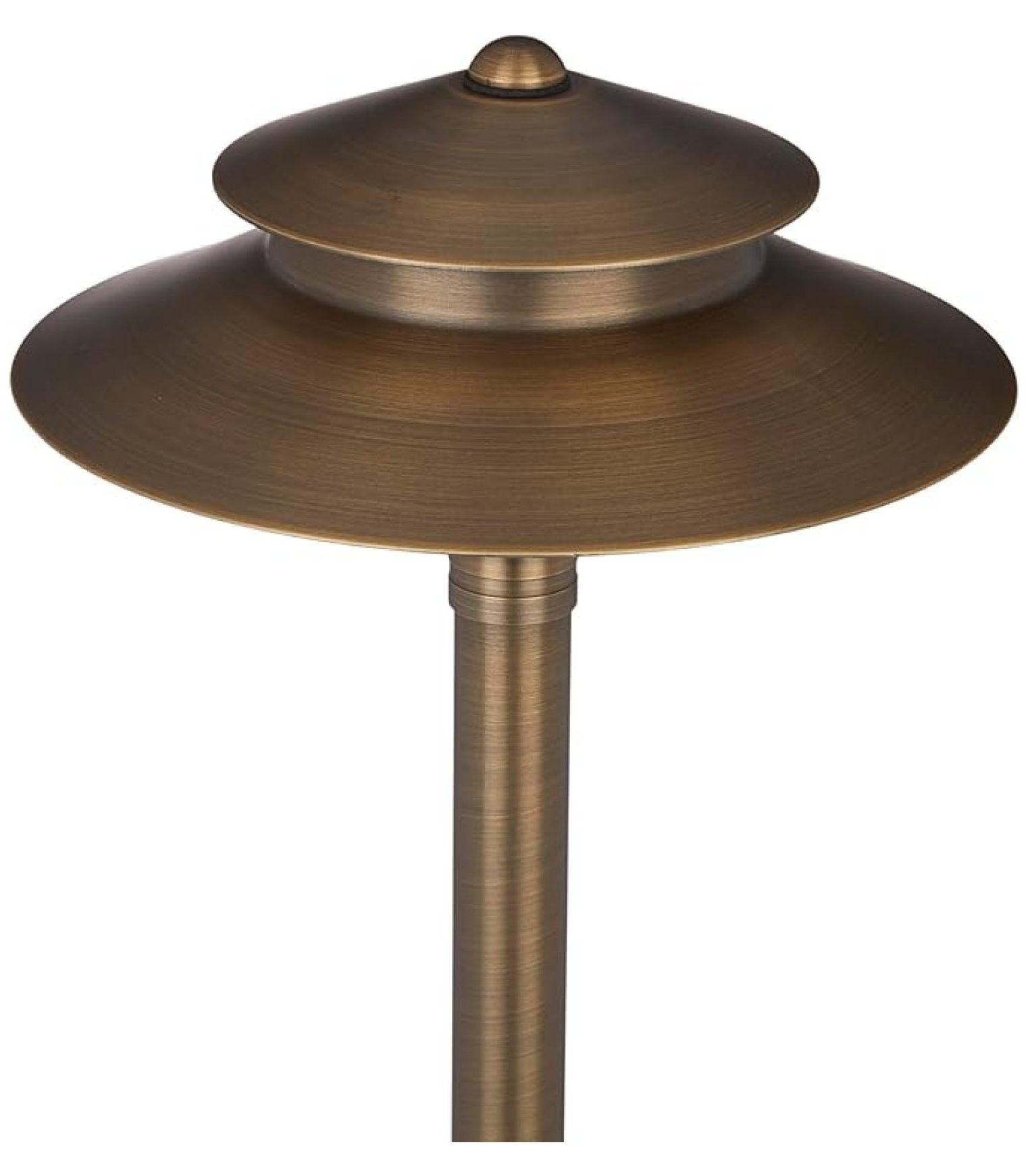 Stratum 12V Brass 2-Tier Light (9" Shade, 25" Tall) with 3W 2700K Warm ...