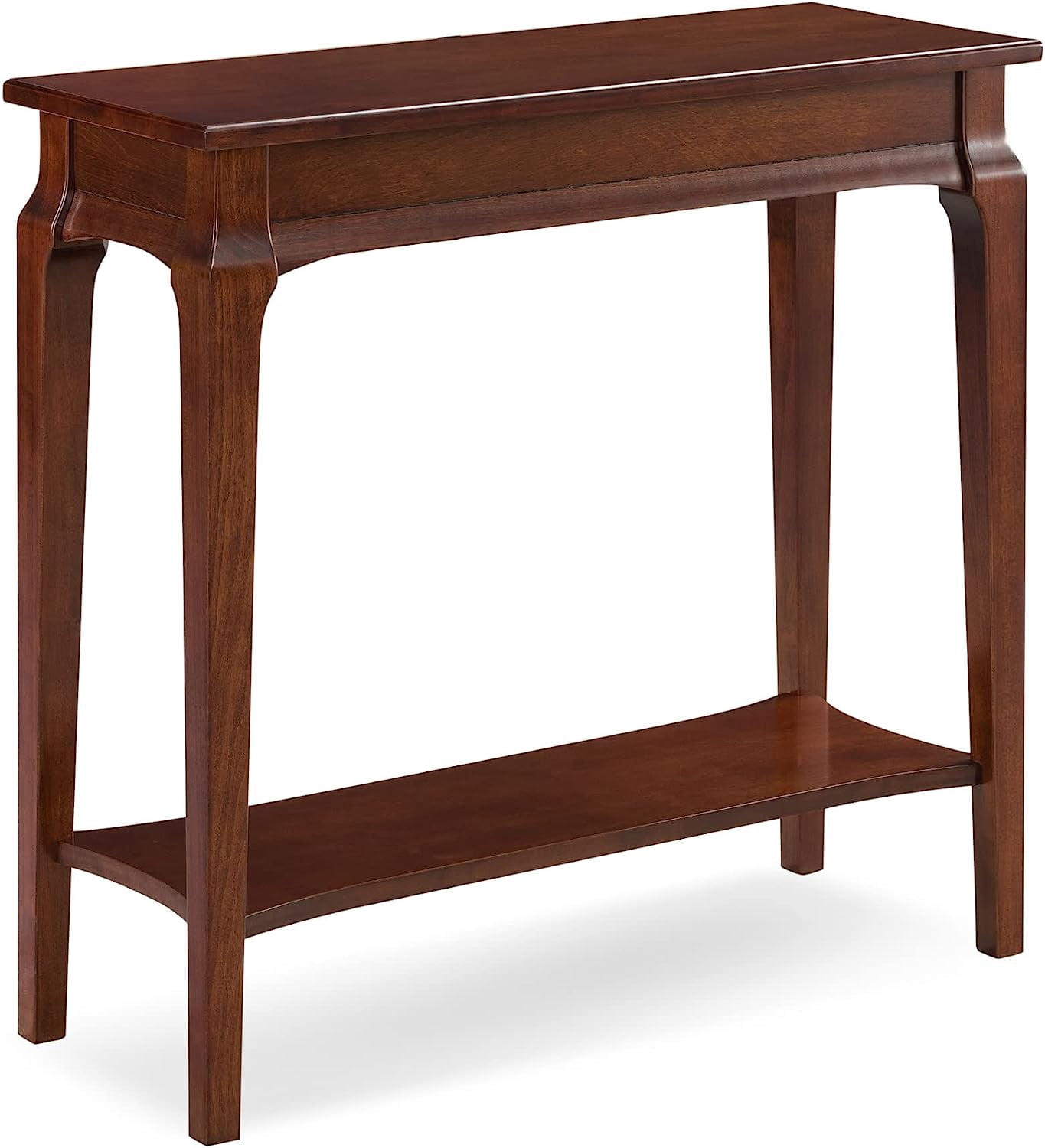 Stratus Solid Wood End Table with Shelf and Drawer, Heartwood Cherry ...