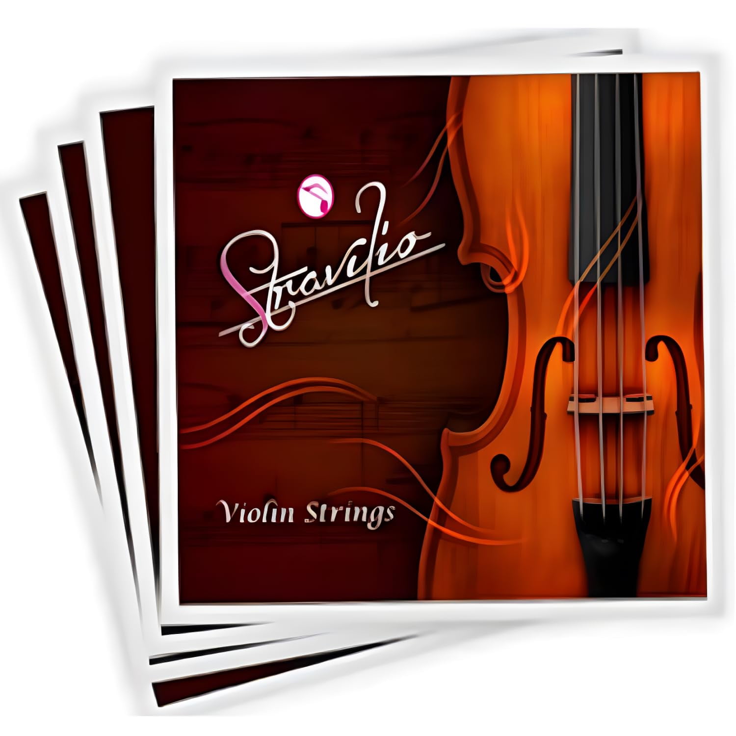 Stravilio Steel Core Bronze Violin Strings Full Set (G-D-A-E) - Ball ...