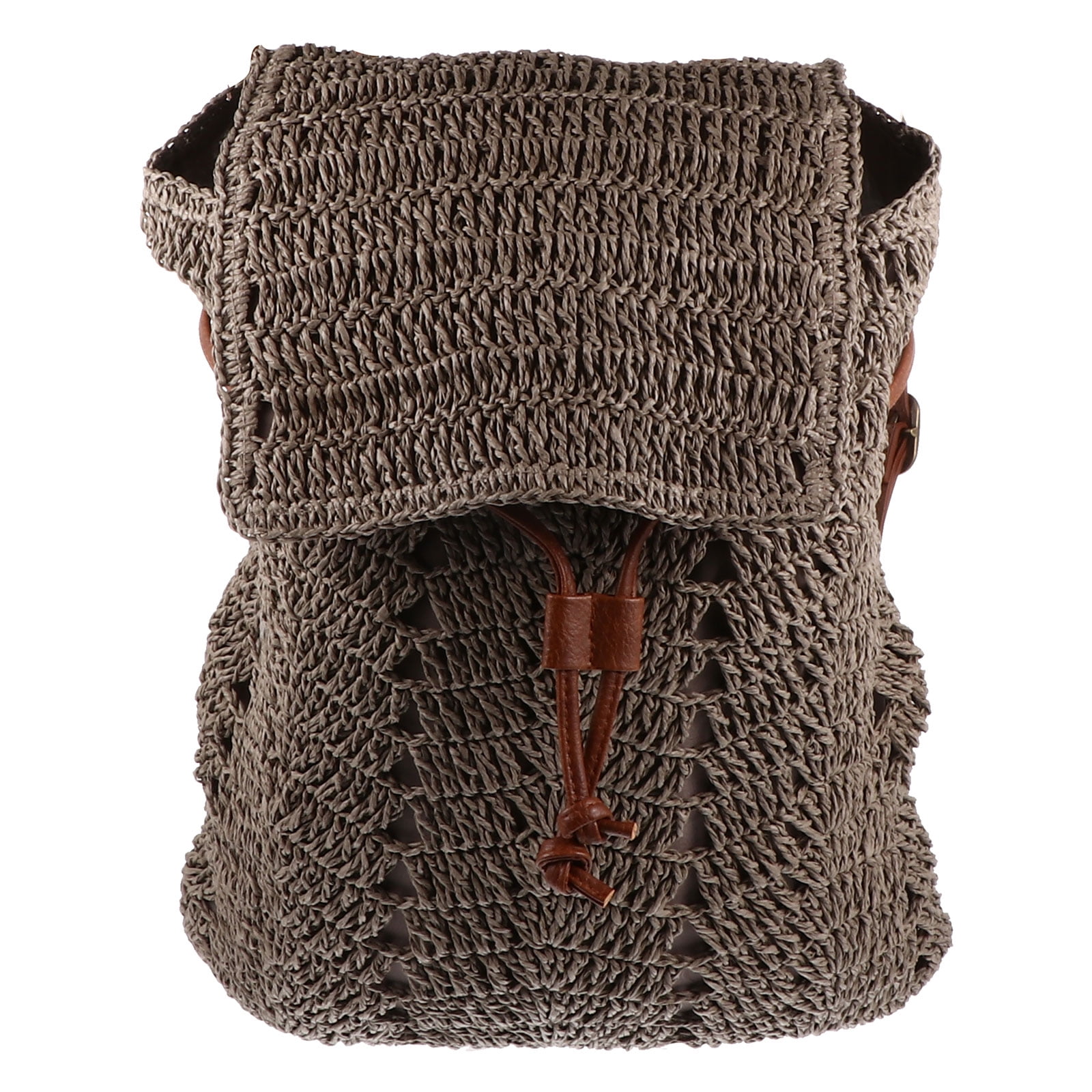 Fashion Straw Handbag for Storage Use Grey Moderate Size with ...