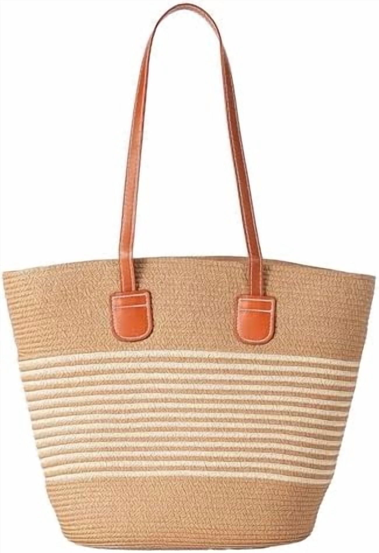 Women's Straw Beach Tote Bag, Summer Woven Shoulder Handbag, Large ...