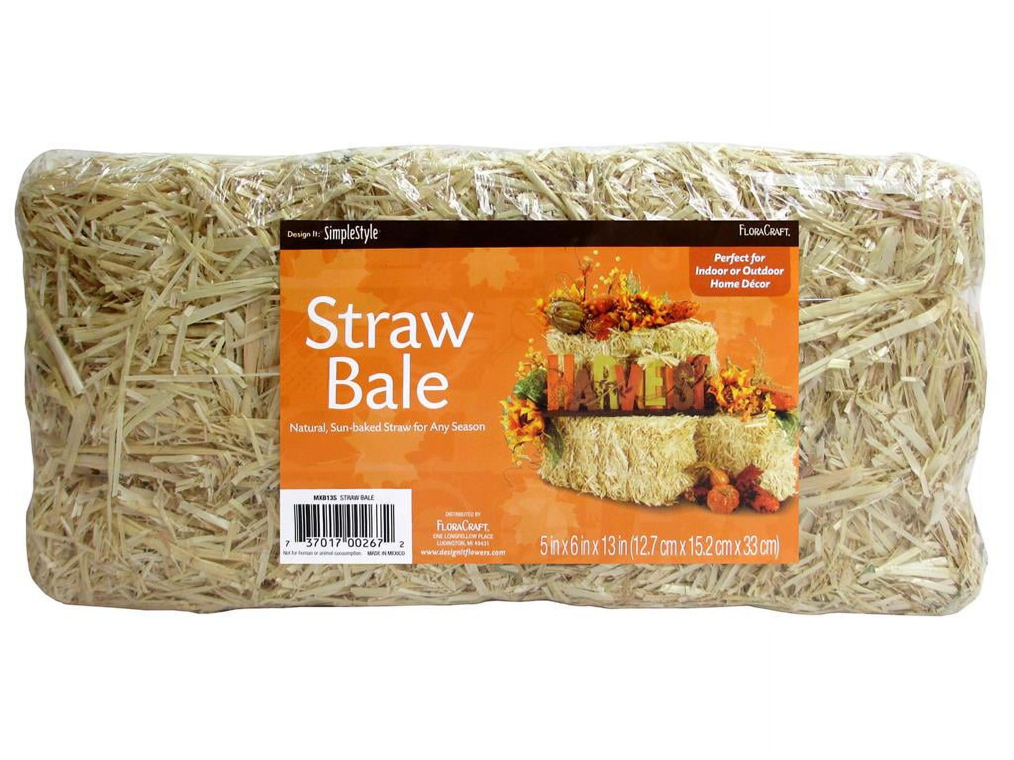 Straw Bale 6" x 5" x 13" - Natural - Walmart.com