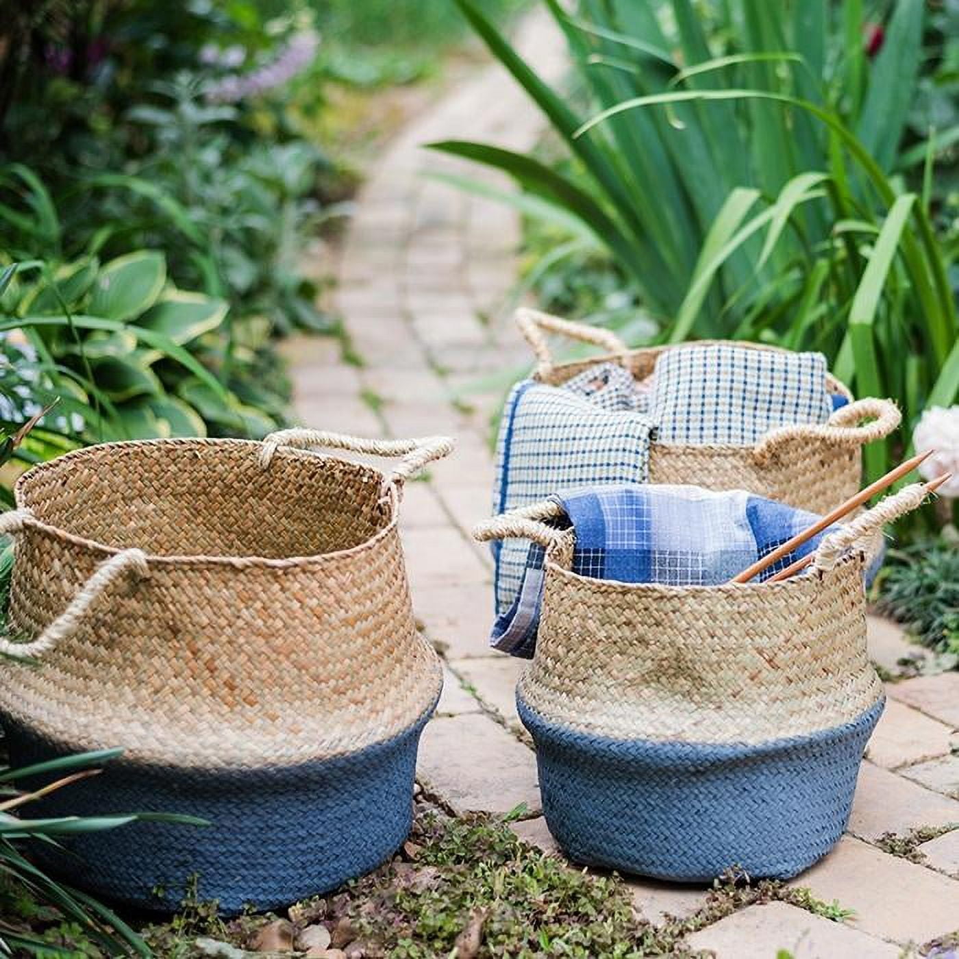 Straw Basket Pop Up Belly Basket - Walmart.com