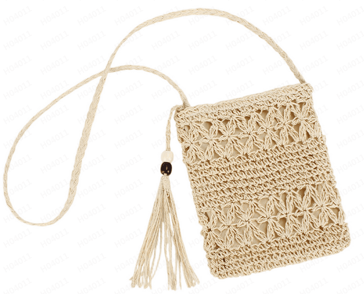 Straw Beach Bag for Women Large Straw Tote Bag with Zipper Summer Woven ...