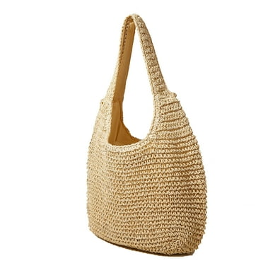 Hand-woven Women Shoulder Handbag Summer Women Straw Beach Shopping ...