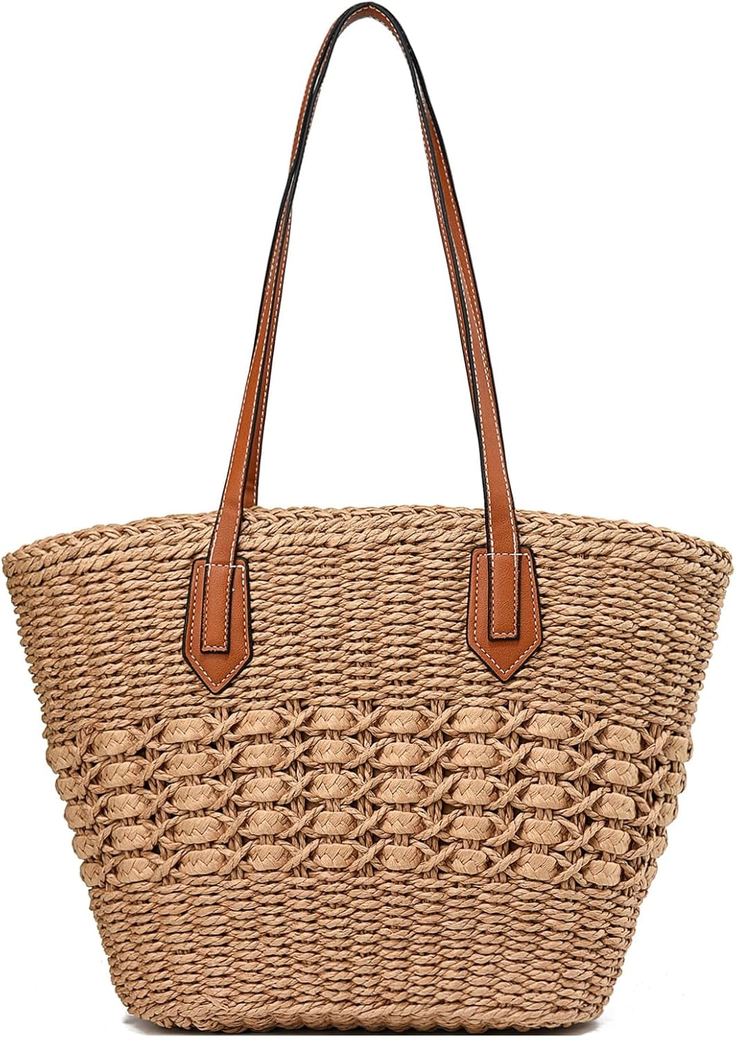 Straw Beach Bags for Women Woven Beach Tote Bag Casual Boho Large ...