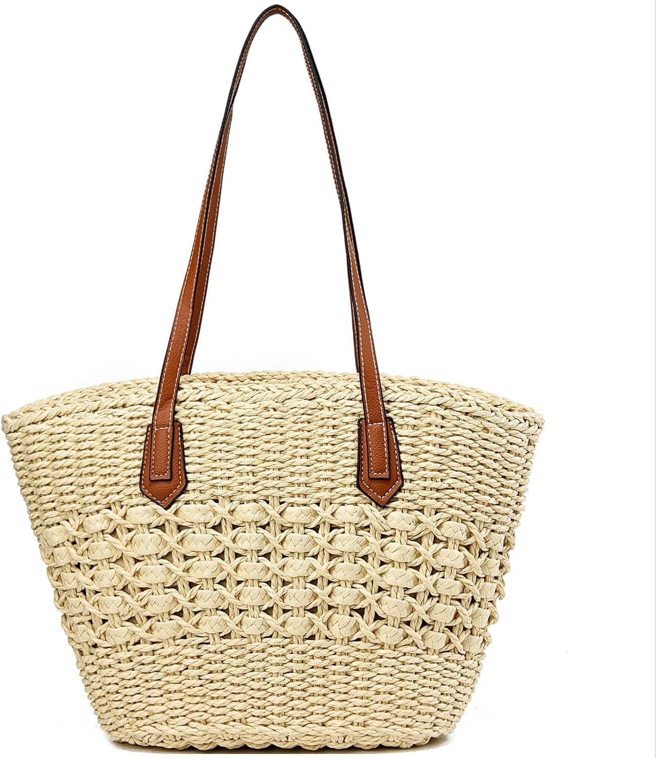 Straw Beach Bags for Women Woven Beach Tote Bag Casual Boho Large ...