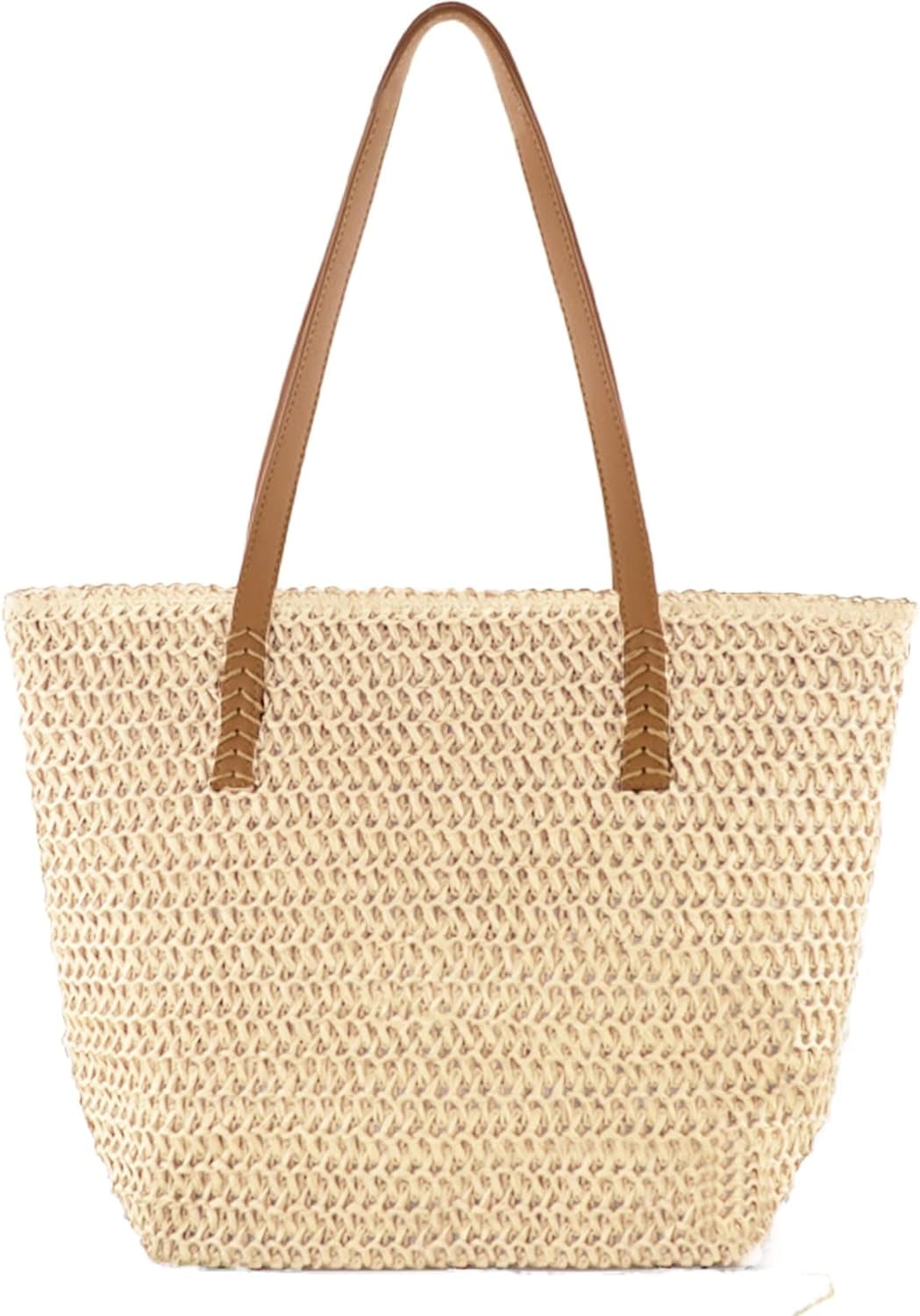 Straw Beach Tote Bag for Women, Large Summer Woven Straw Bag Shoulder ...