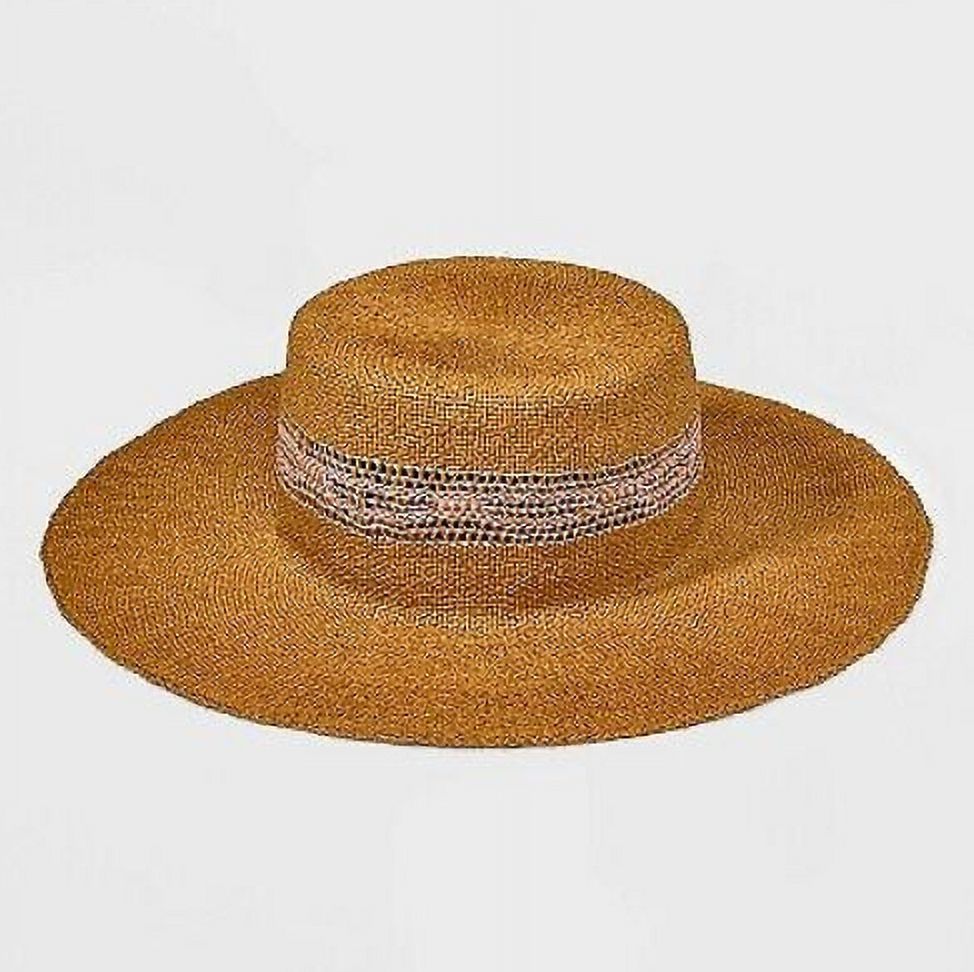 Straw Boater Hat - Universal Thread Tan S/M - Walmart.com