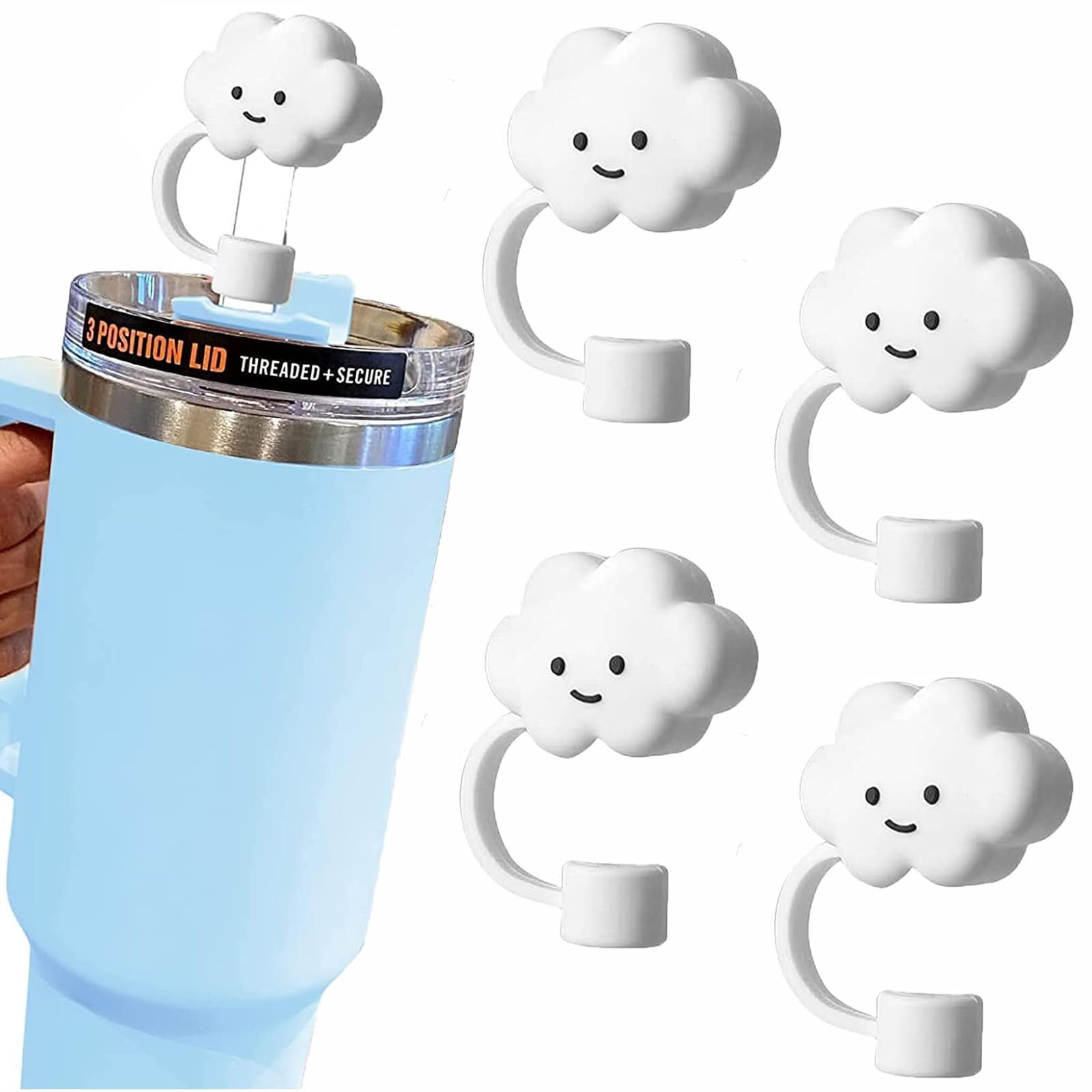 Straw Cap Cover for Stanley Cup Accessories- 0.4 Inch Straw Caps for ...