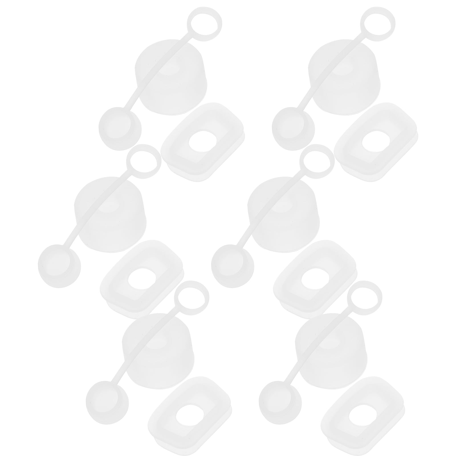 MEIBUTYUP Silicone Spill Proof Stoppers Transparent 6-Pcs 0.8x0.8x0.4In ...