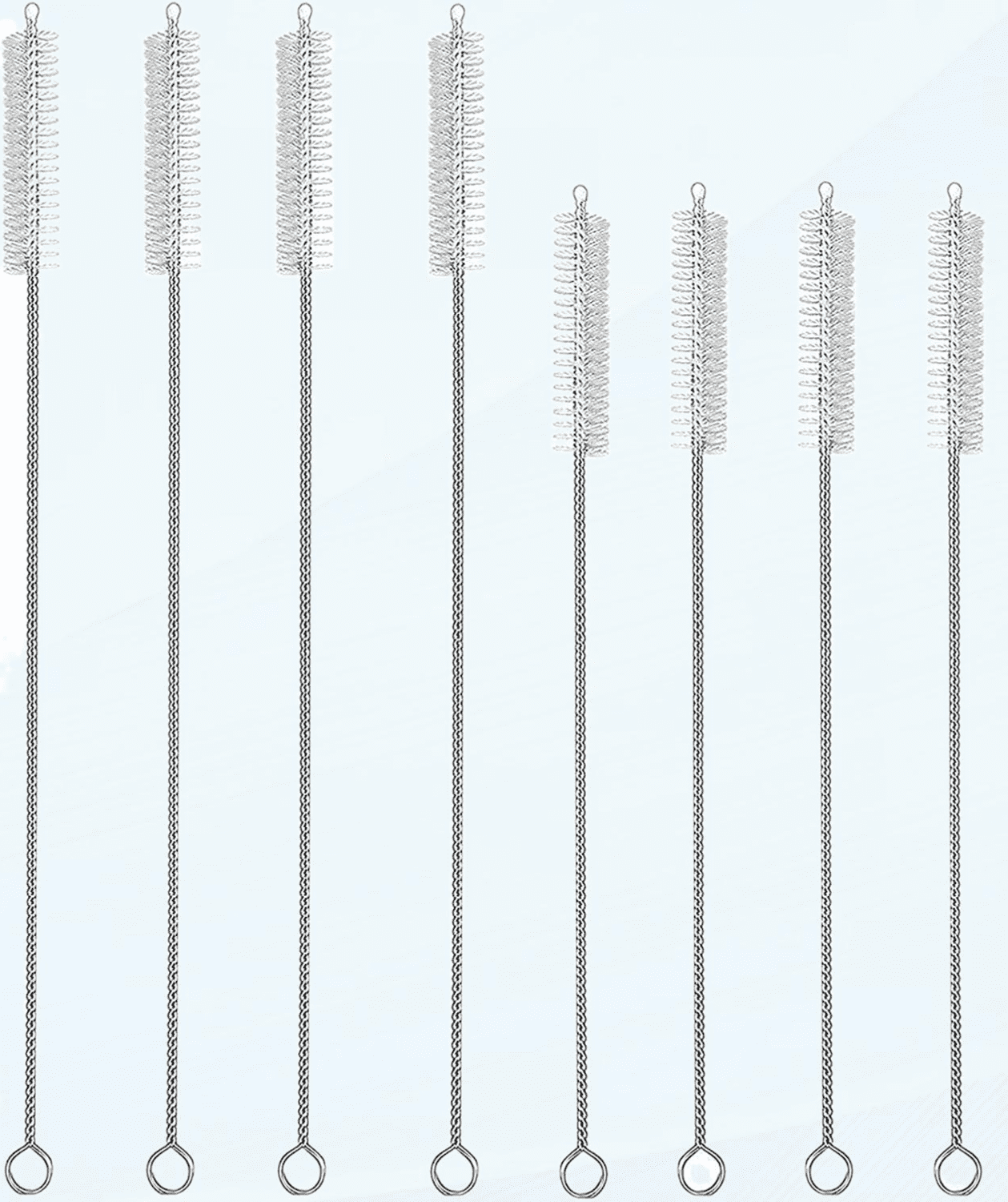 Straw Cleaner Brush Set 8 - Pieces of (2 Size) 8 Inch and 9.5 Inch ...