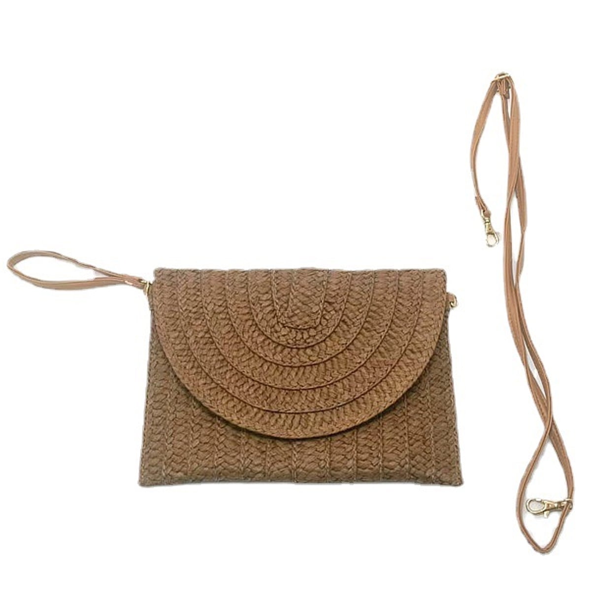 Straw Clutch Handbag Summer Beach Straw Purse for Women woven Envelope ...