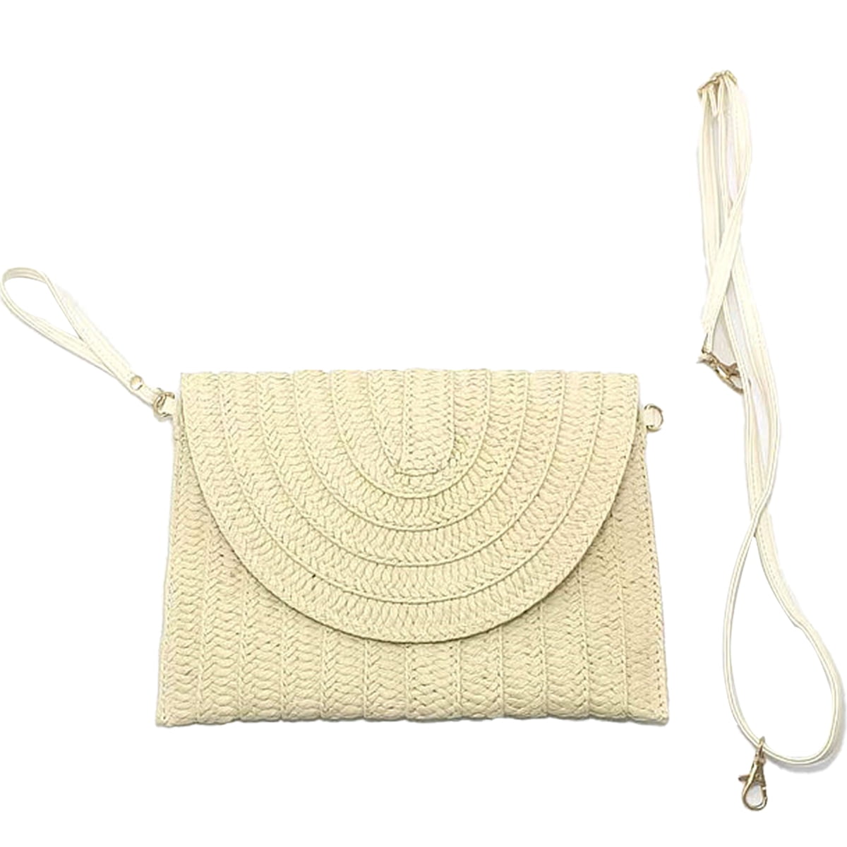 Straw Clutch Handbag Summer Beach Straw Purse for Women woven Envelope ...