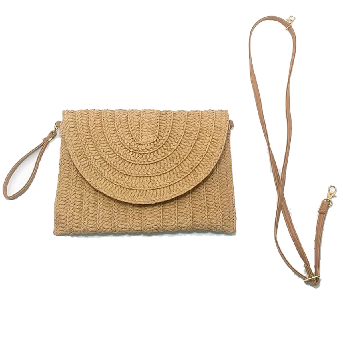 Straw Clutch Handbag Summer Beach Straw Purse for Women woven Envelope ...
