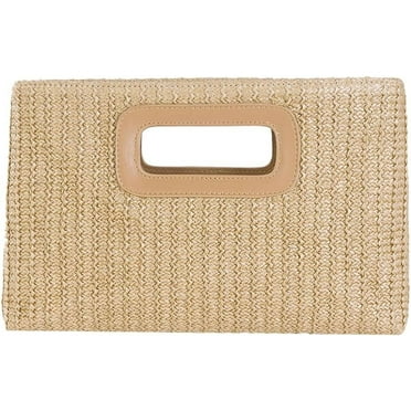 Women Straw Crossbody Clutch Purse Straw Shoulder Handbag Cloud ...