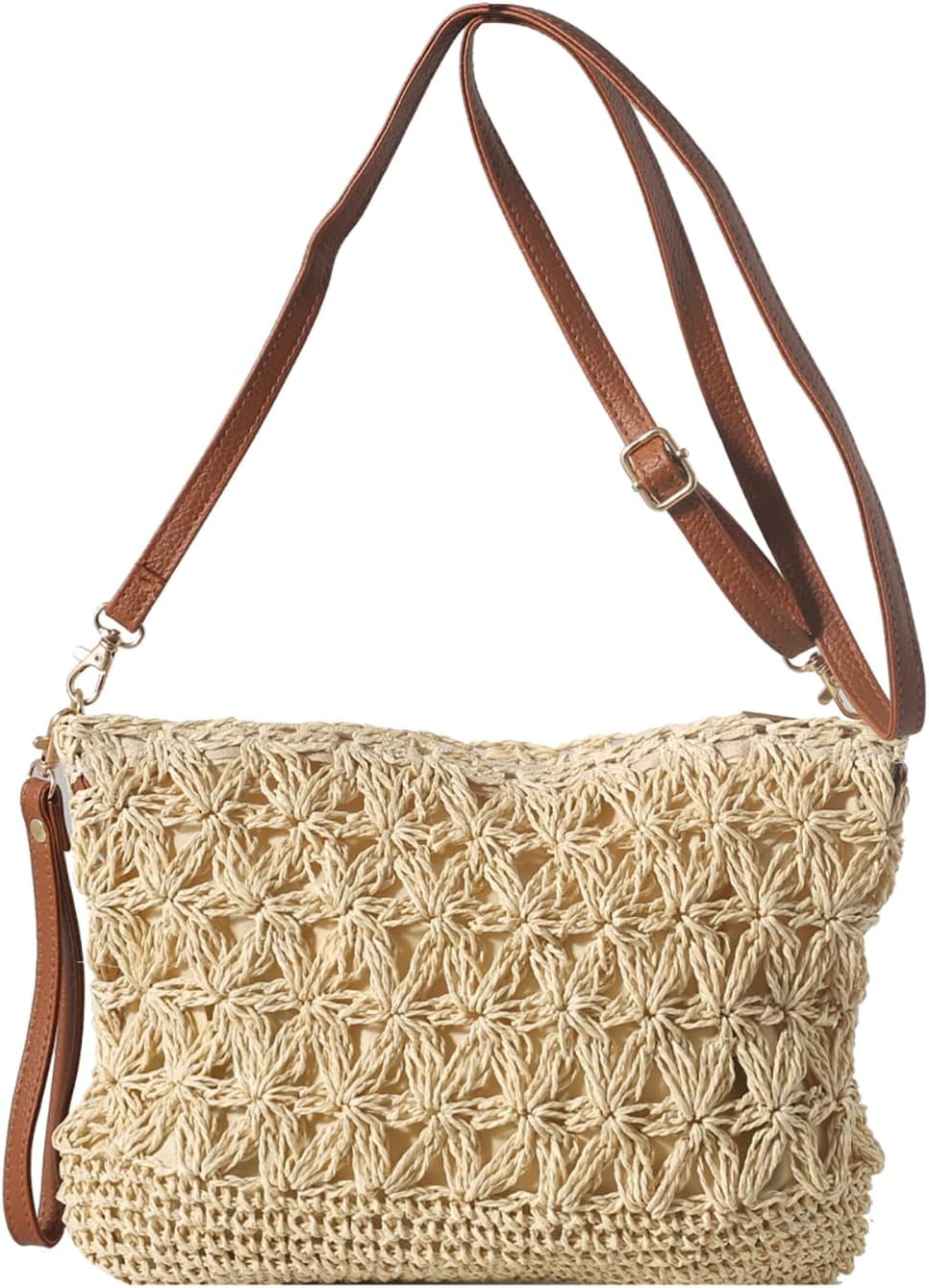 Straw Clutch Purses for Women Summer Straw Crossbody Bag Woven Beach ...