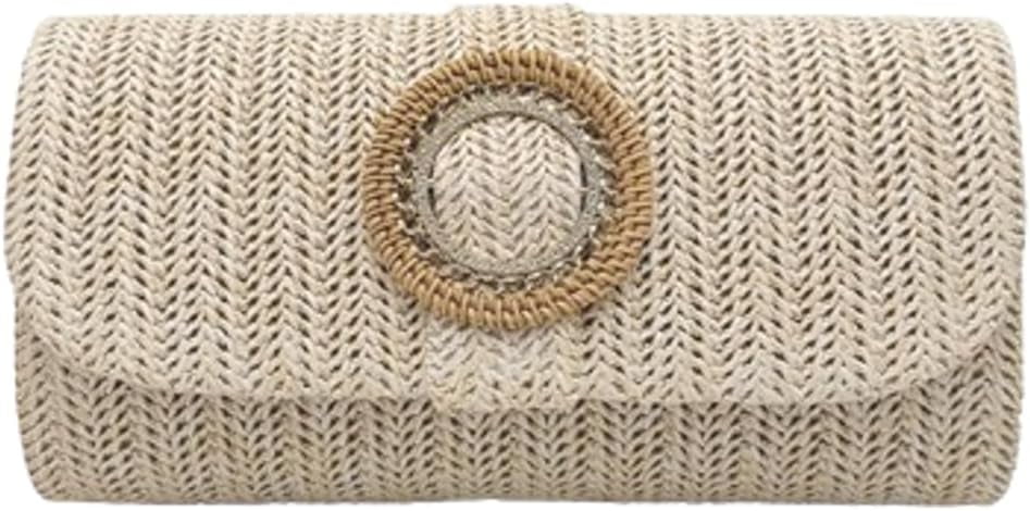 Straw Clutch Purses for Women Vintage Summer Straw Beach Bag Envelope ...