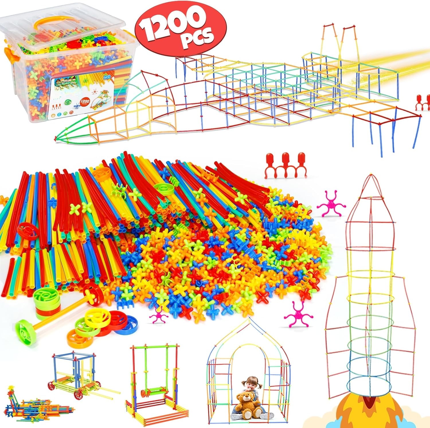 Straw Constructor Toys Building Toy Interlocking Plastic Engineering ...