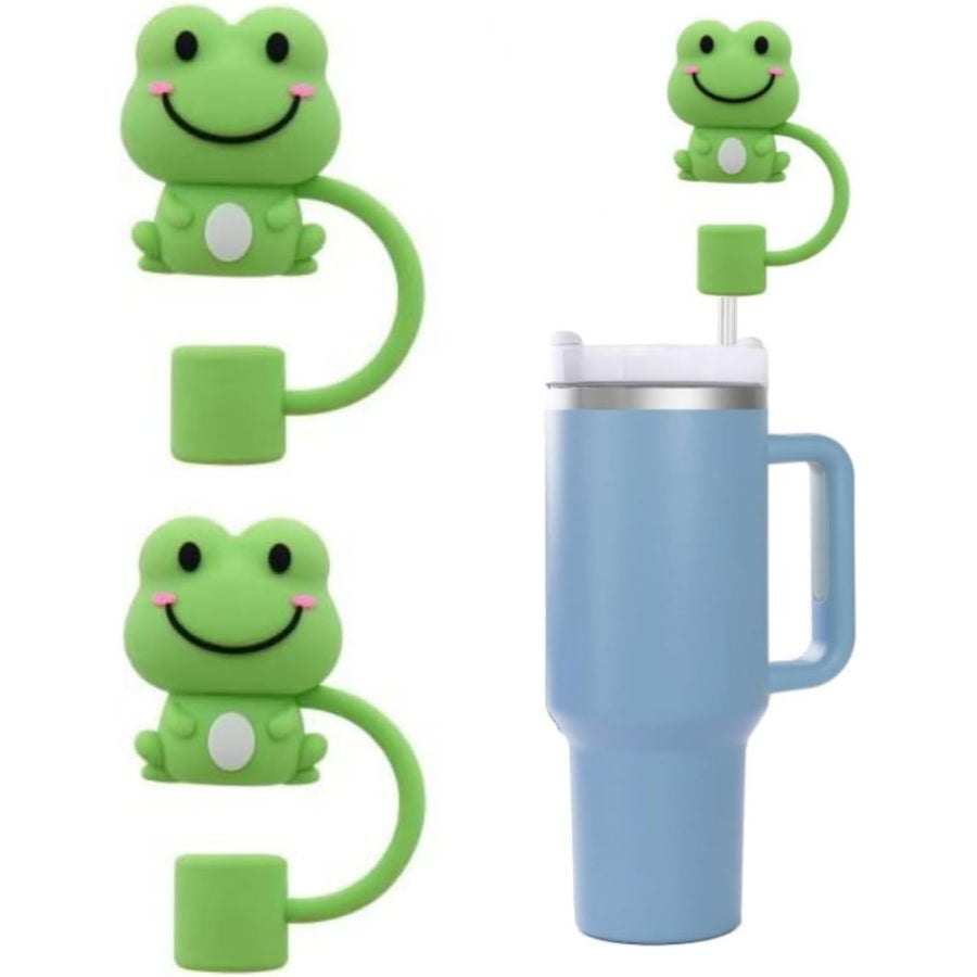 Straw Cover, 10mm Silicone Straw Cover Cap, Straw Toppers Protectors ...