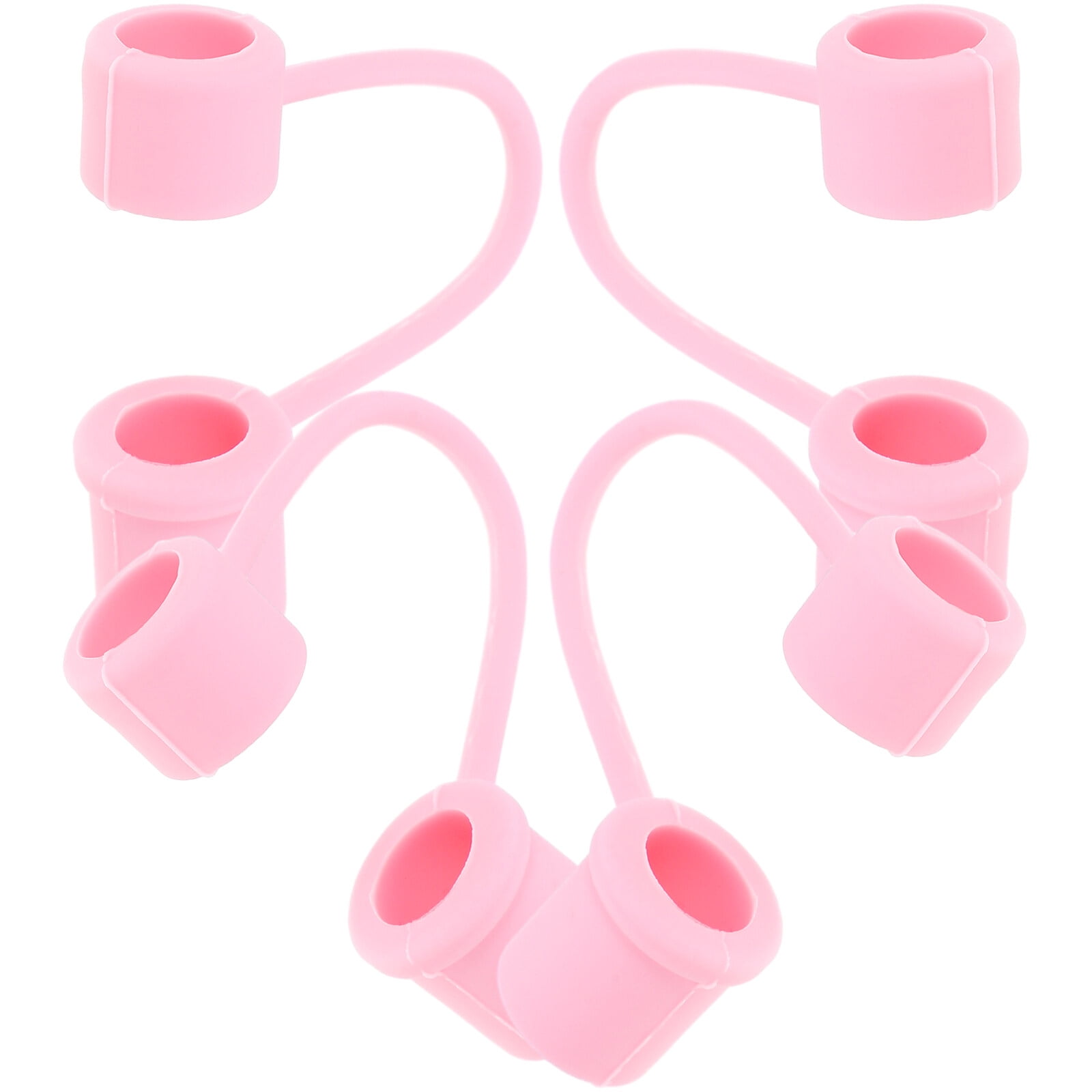 Straw Cover,4Pcs Reusable Drinking Straw Caps Silicone Straw Toppers ...