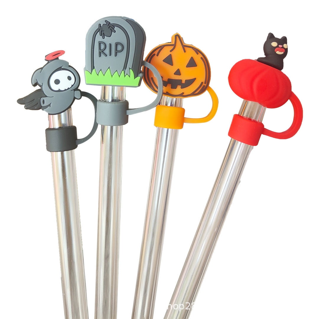 Straw Cover Cap For Cup Silicone Straw Cover Straw Topper Proof ...