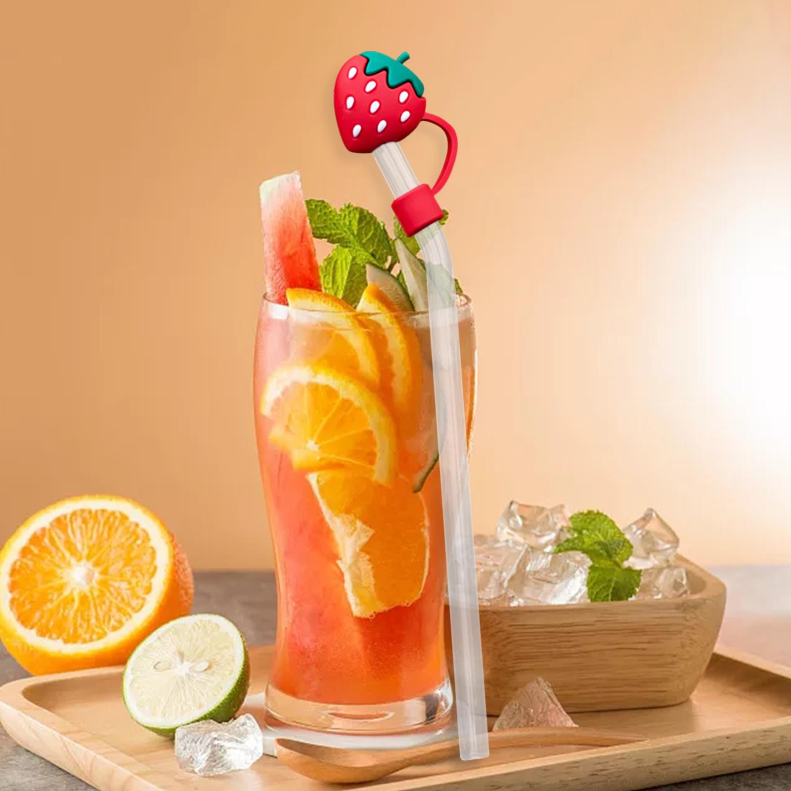 Straw Cover Caps Drinking Straw Toppers Reusable Cute Cup and Bottle ...